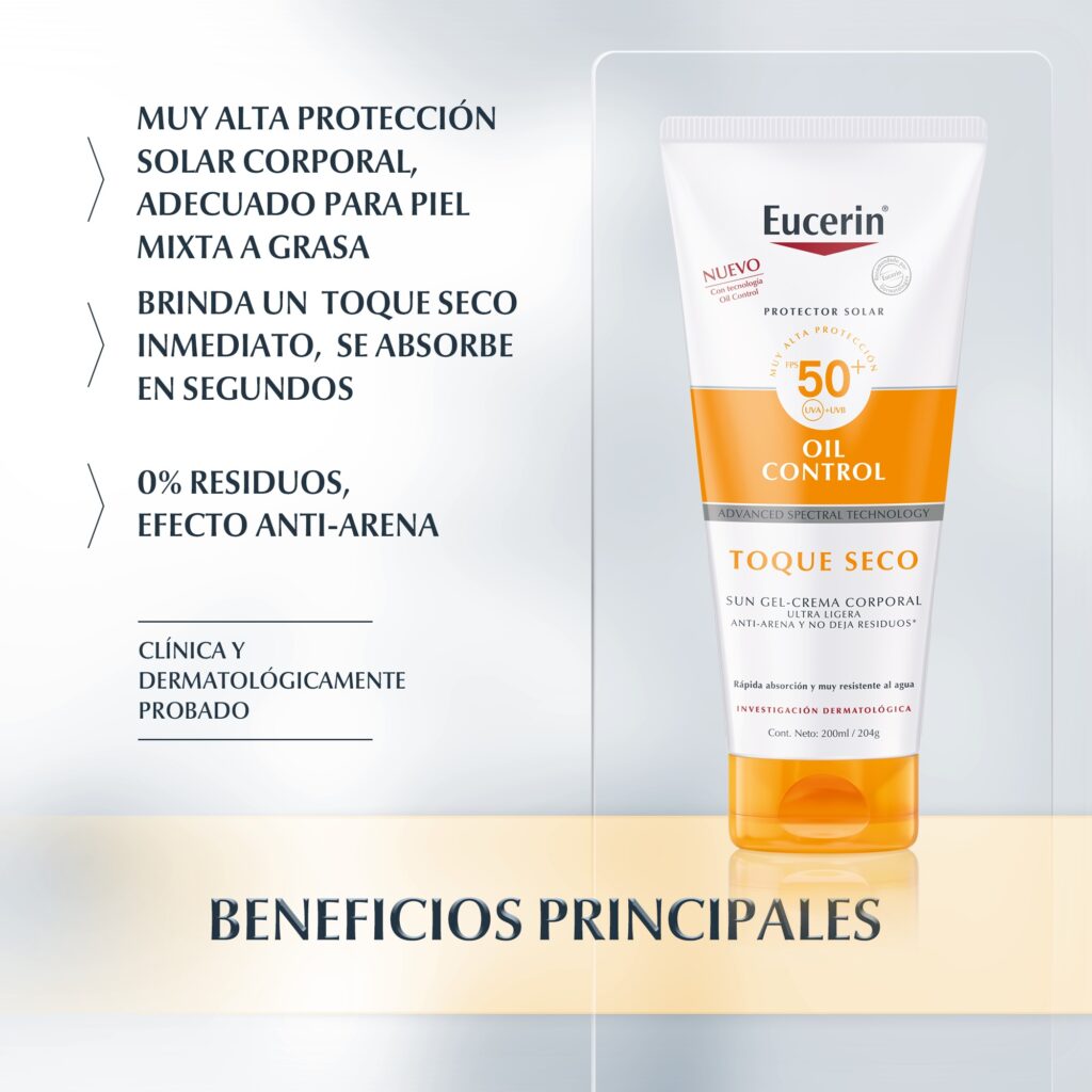 EUCERIN PROTECTOR TOQUE SECO SUN OIL CONTROL 50+ X 200ML - Farmacia del ...