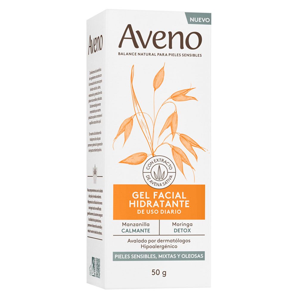 AVENO FACIAL GEL HIDRATANTE PARA PIELES MIXTAS Y SENSIBLES X 50 GRAMOS ...